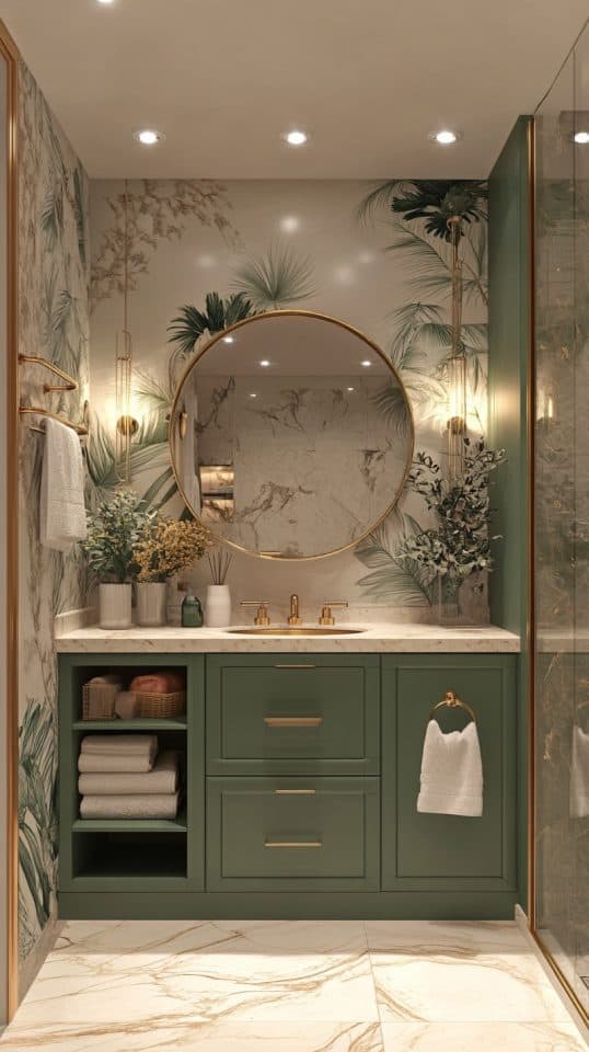 28 Green Bathroom Designs: Blending Modern and Vintage Styles ...