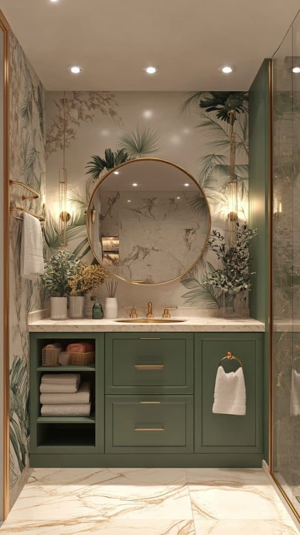 28 Green Bathroom Designs: Blending Modern and Vintage Styles ...