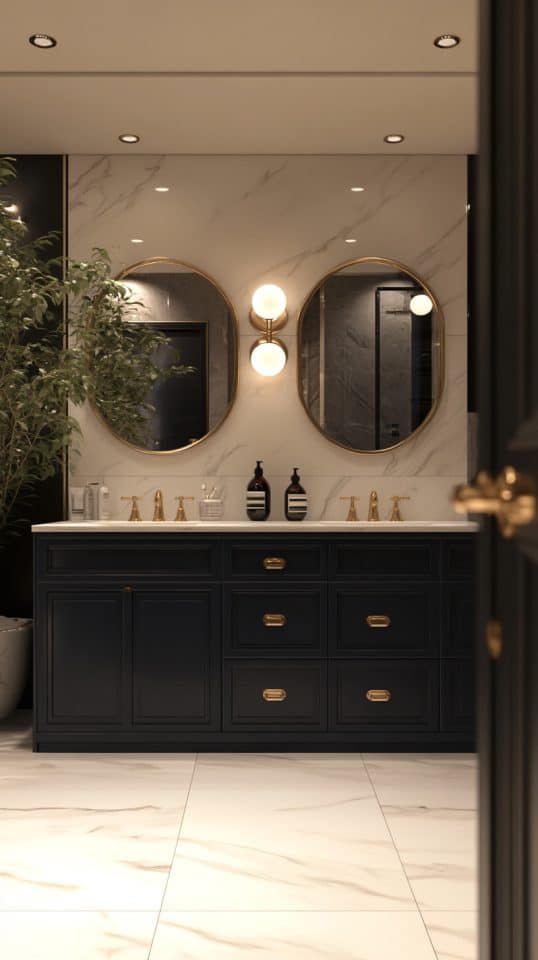 40 Navy Blue Bathroom Aesthetics and Accessories - Glamorous Place