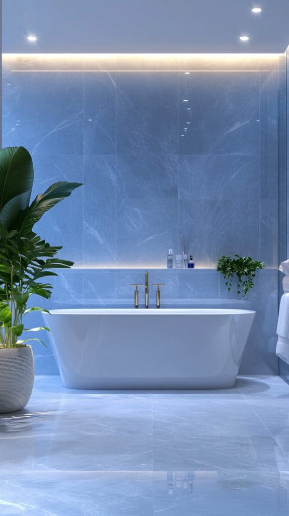 38 Light Blue Bathrooms - Glamorous Place