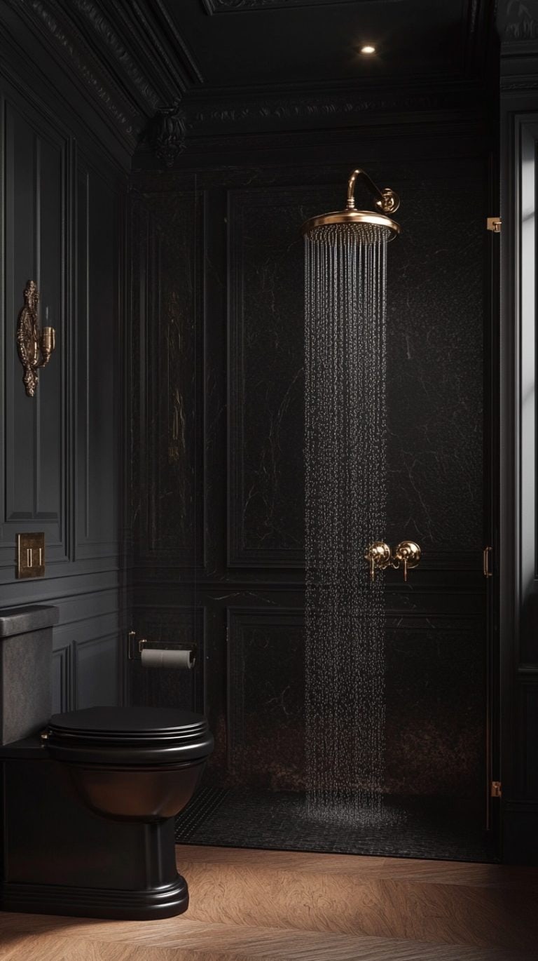 Timeless Elegance: 21 Stunning Black Bathroom Design Ideas - Glamorous ...