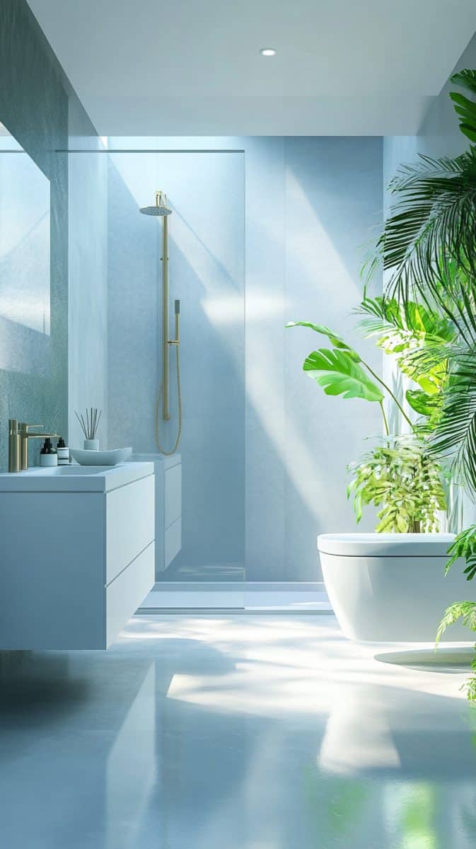 38 Light Blue Bathrooms - Glamorous Place
