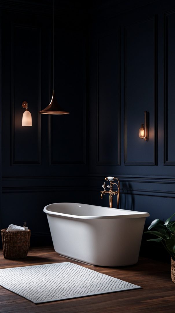 41 Navy Blue Bathroom Design Ideas - Glamorous Place