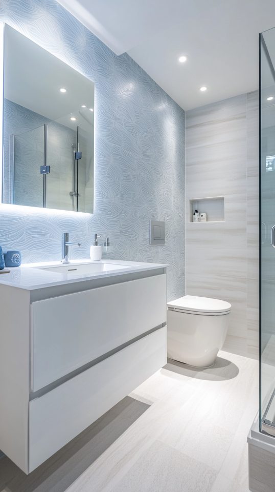38 Light Blue Bathrooms - Glamorous Place