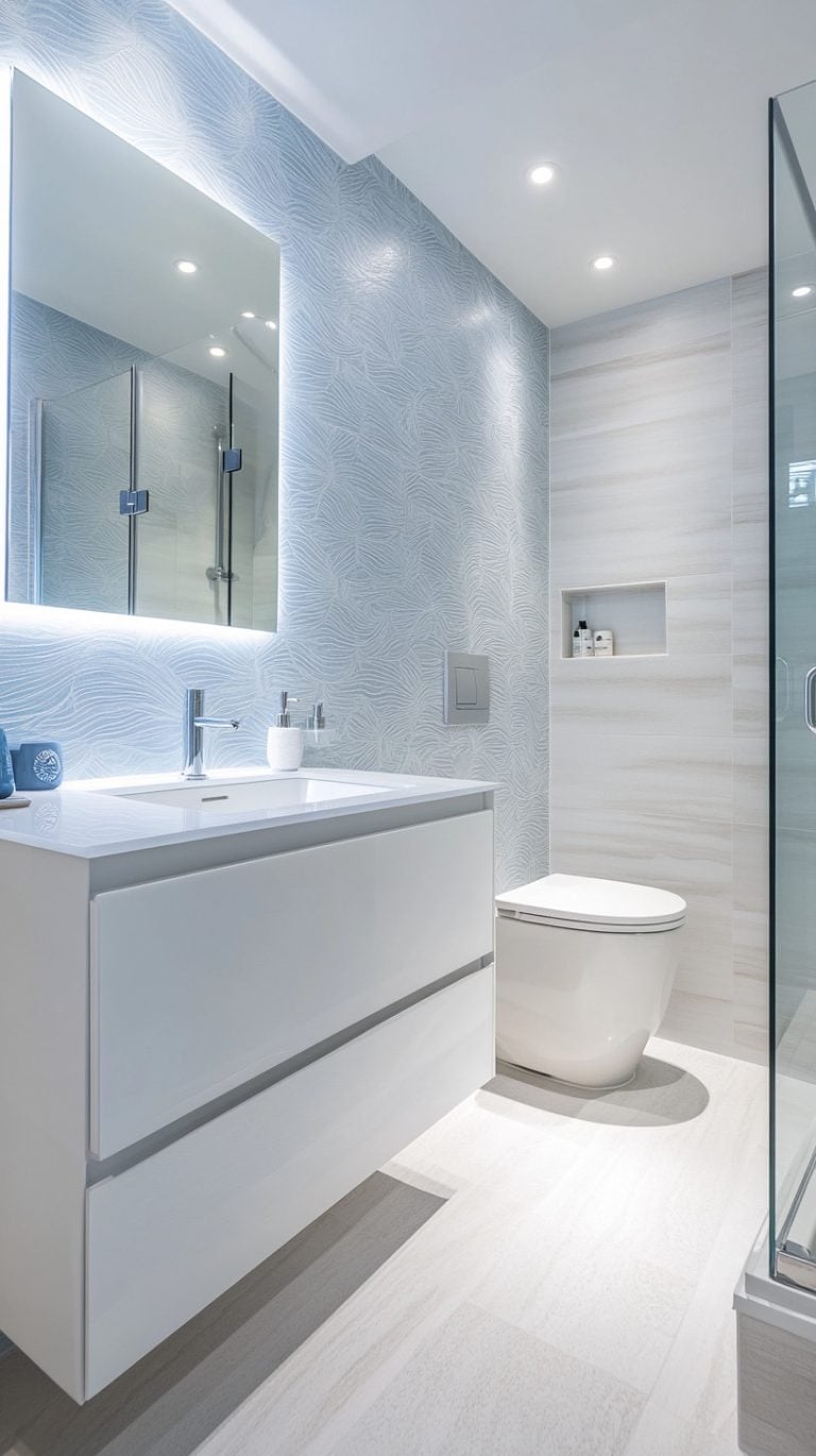 38 Light Blue Bathrooms - Glamorous Place