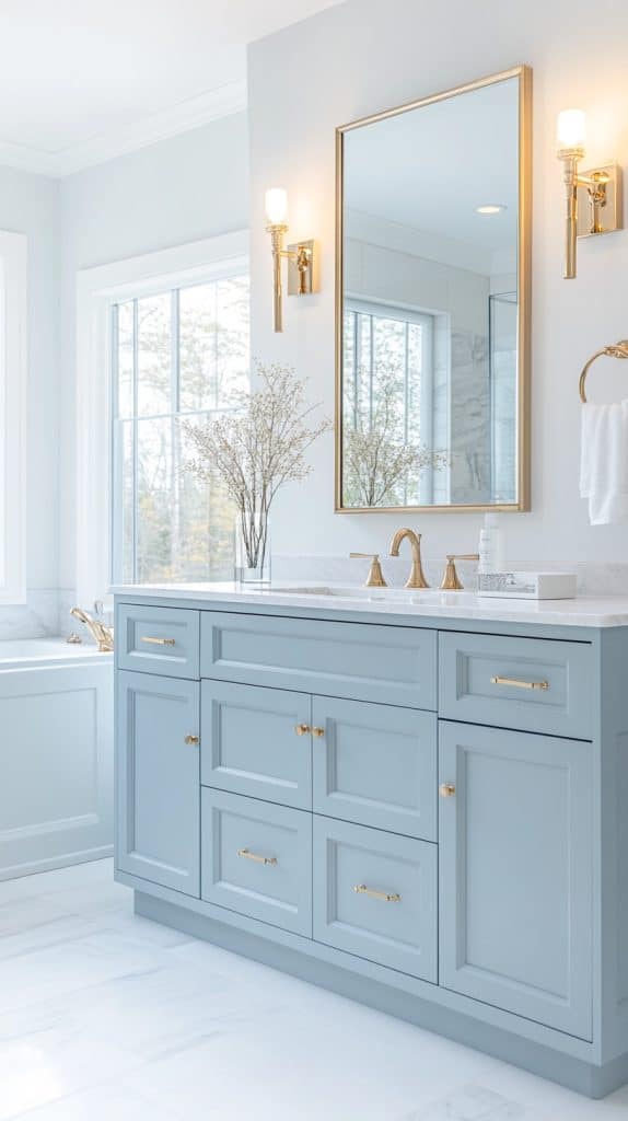 38 Light Blue Bathrooms - Glamorous Place