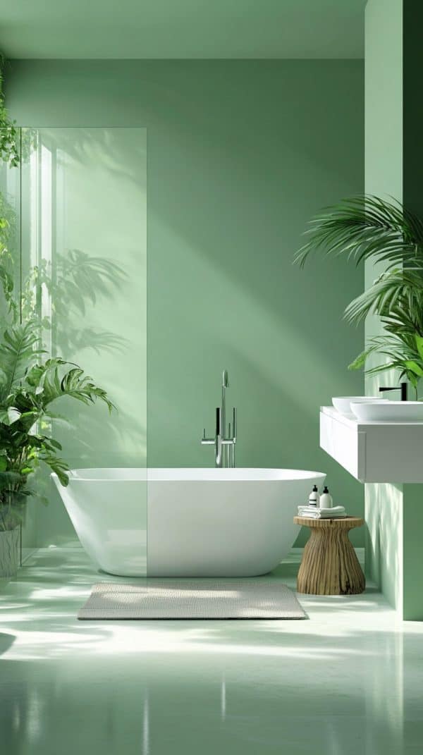 23 Green Bathroom Accents: Fixtures and Accessories - Glamorous Place