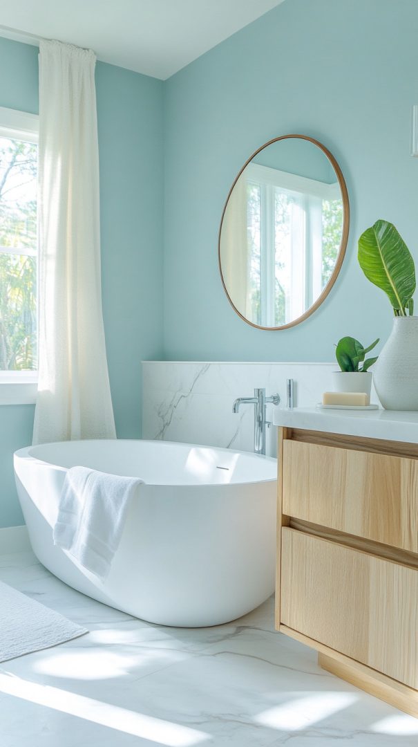 38 Light Blue Bathrooms - Glamorous Place