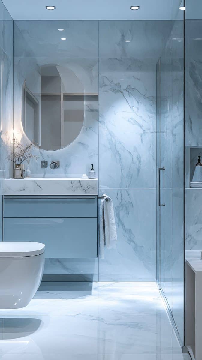 38 Light Blue Bathrooms - Glamorous Place