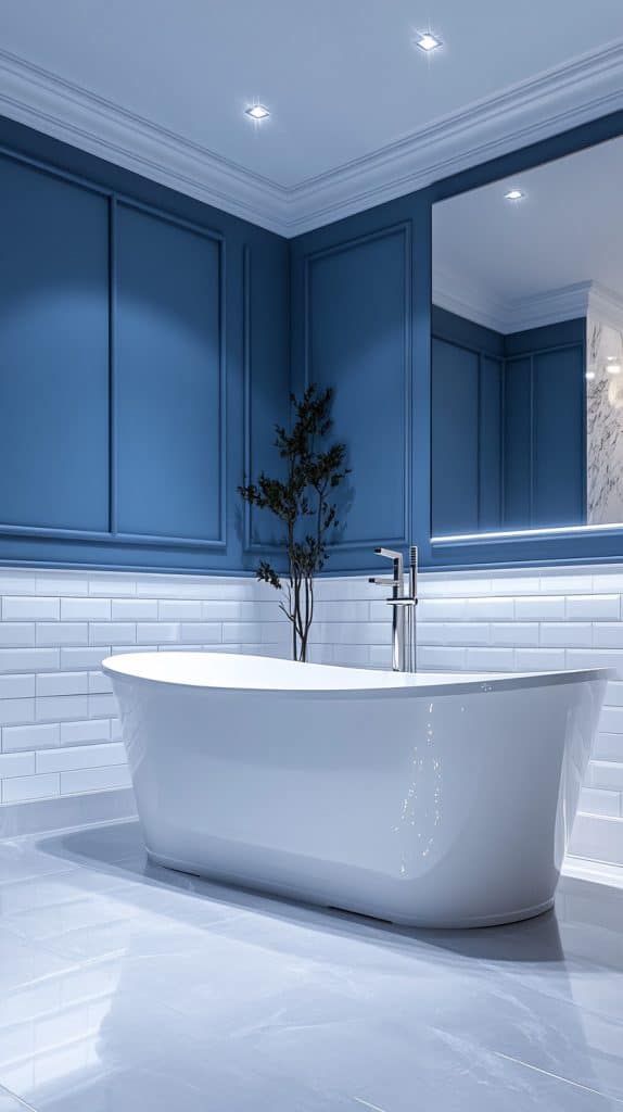 38 Diverse Blue Bathroom Styles - Glamorous Place