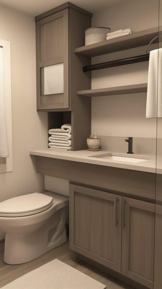 38 Small Bathrooms: Storage and Cabinets Ideas - Glamorous Place