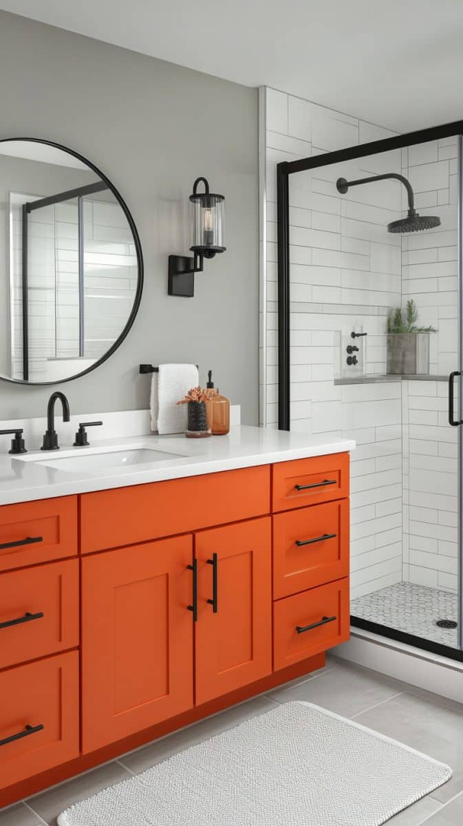 40 Stylish Orange Bathroom Ideas: From Retro to Modern Designs ...