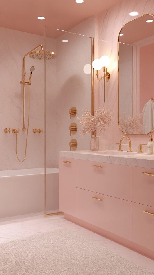 37 Modern Gold Bathroom Ideas: Fixtures, Lighting, and Hardware ...