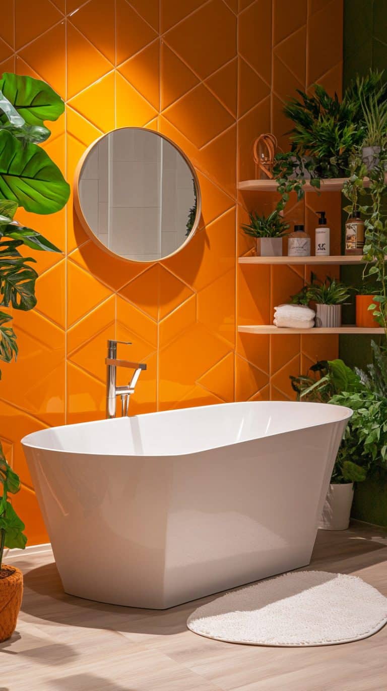 40 Stylish Orange Bathroom Ideas: From Retro to Modern Designs ...