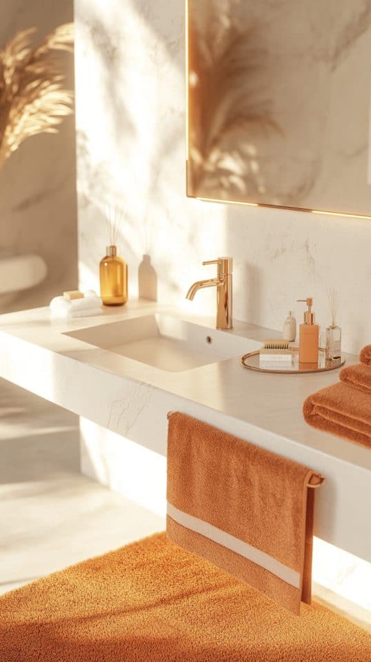 40 Stylish Orange Bathroom Ideas: From Retro to Modern Designs ...