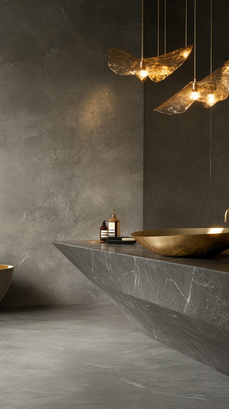 37 Modern Gold Bathroom Ideas: Fixtures, Lighting, and Hardware ...