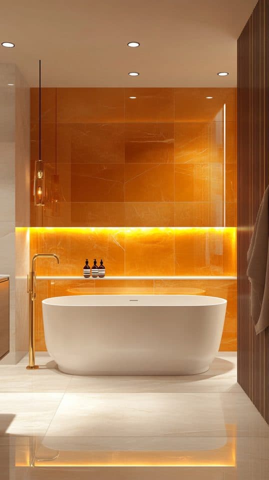 40 Stylish Orange Bathroom Ideas: From Retro to Modern Designs ...