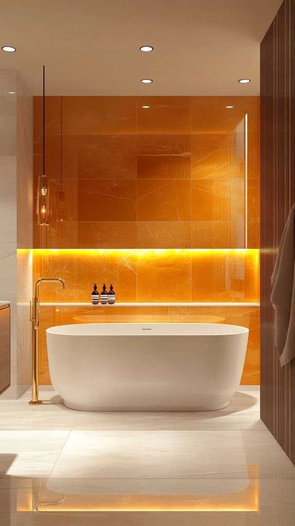 40 Stylish Orange Bathroom Ideas: From Retro to Modern Designs ...