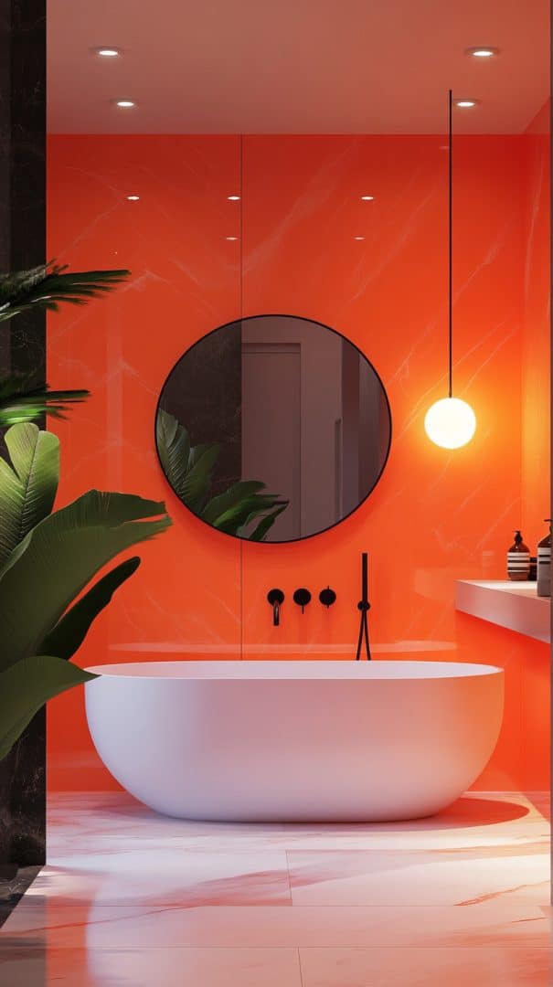 40 Stylish Orange Bathroom Ideas: From Retro to Modern Designs ...