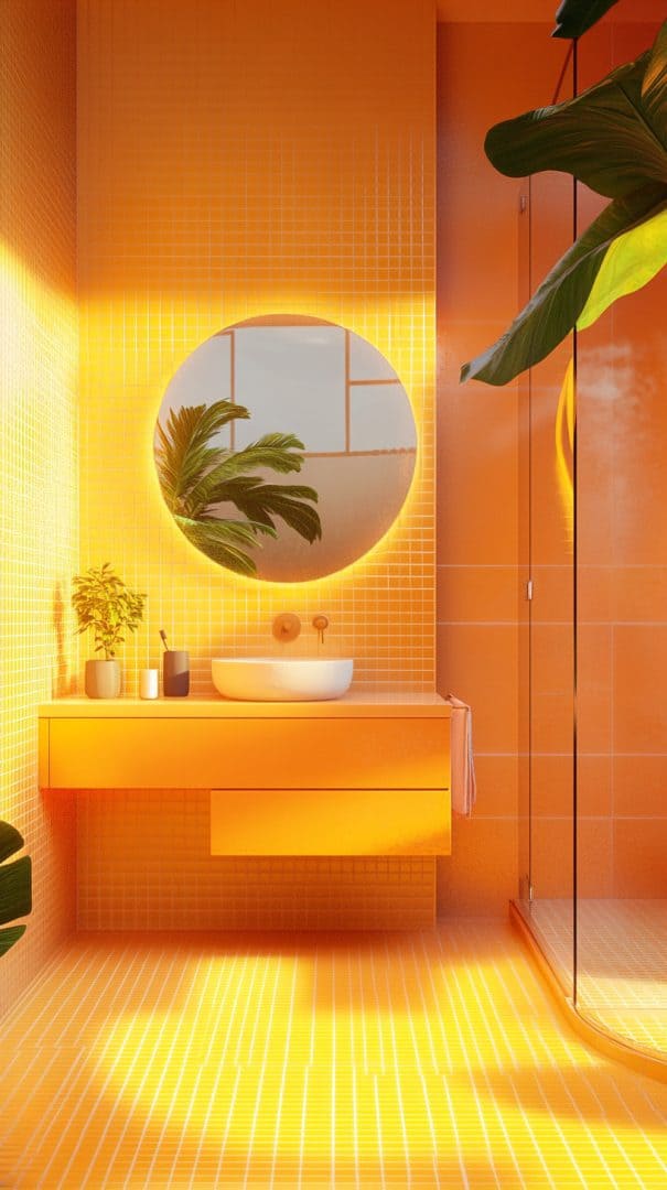 40 Stylish Orange Bathroom Ideas: From Retro to Modern Designs ...