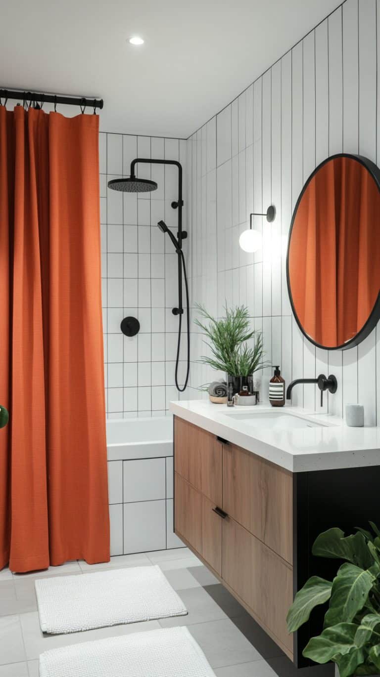 40 Stylish Orange Bathroom Ideas: From Retro to Modern Designs ...