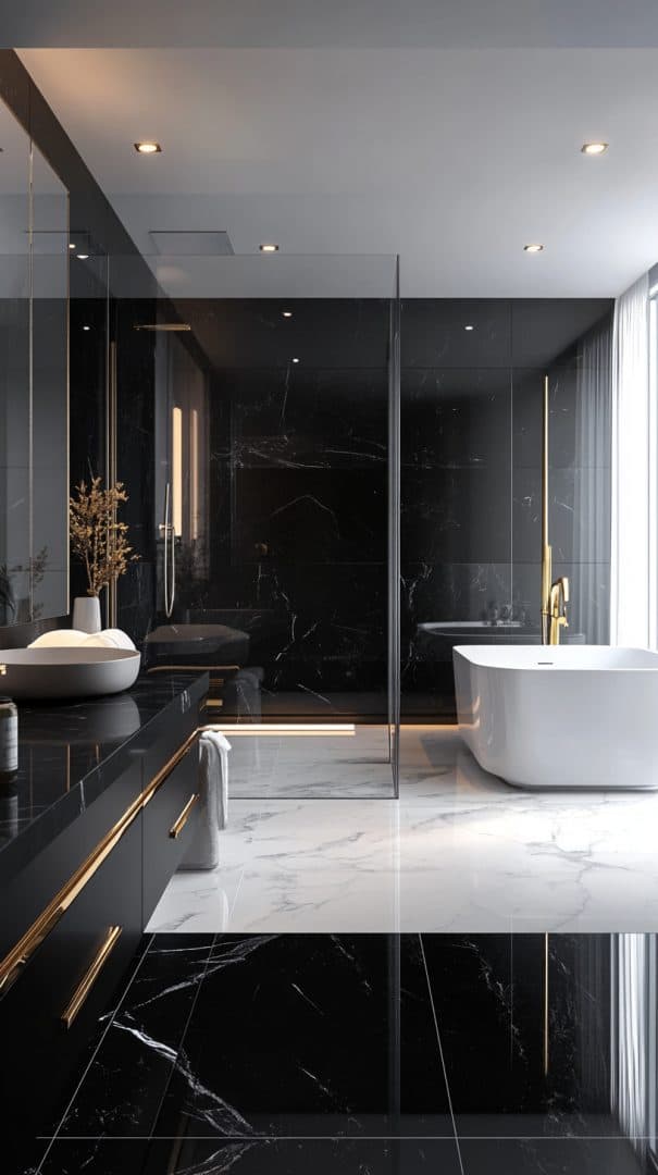 32 Creative Marble Bathroom Styles: Colors, Patterns & Accents ...