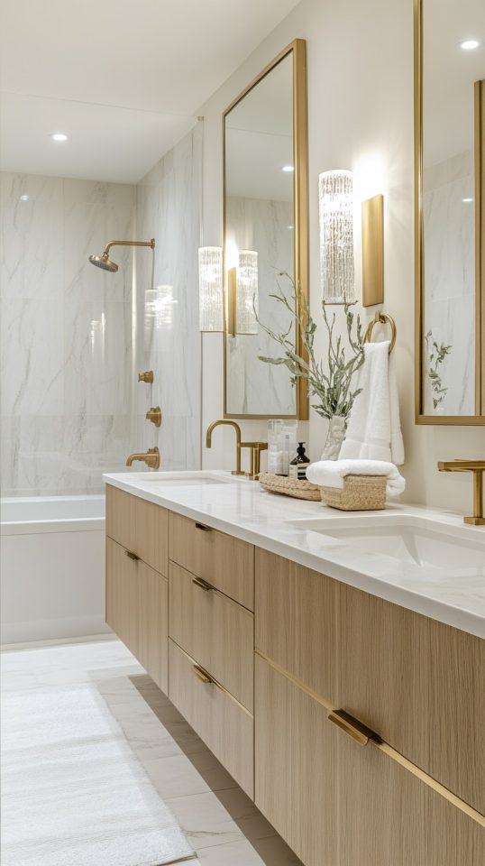 35 Modern & Elegant Master Bathroom Inspirations - Glamorous Place
