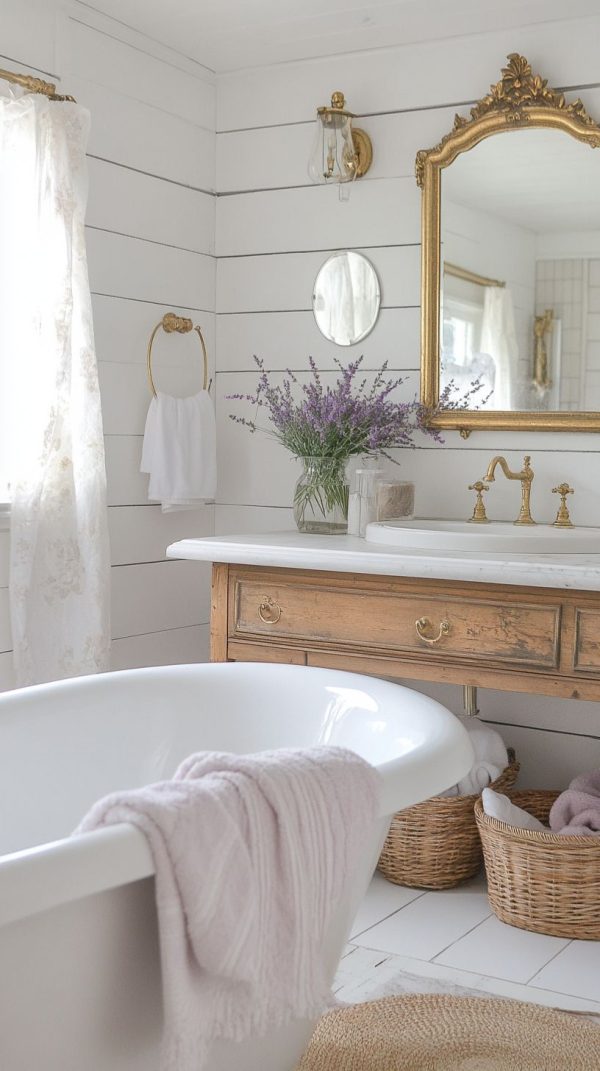34 Charming French Country Bathrooms: Elegant Ideas for Every Space ...
