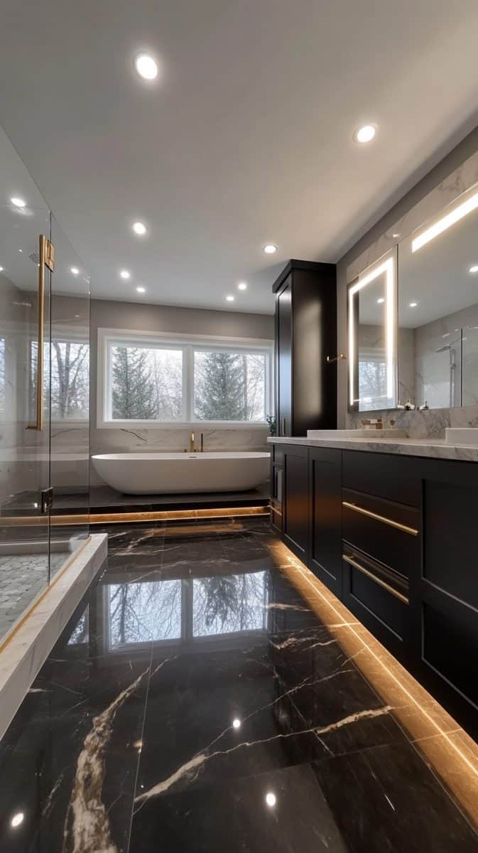 32 Creative Marble Bathroom Styles: Colors, Patterns & Accents ...