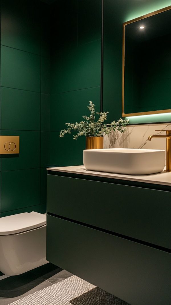 35 Dark Green Bathroom Ideas: Elegant, Bold, and Timeless Designs ...