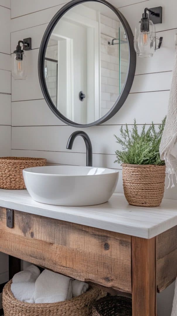 36 Rustic Bathroom Designs: Cozy Farmhouse & Country Styles - Glamorous ...