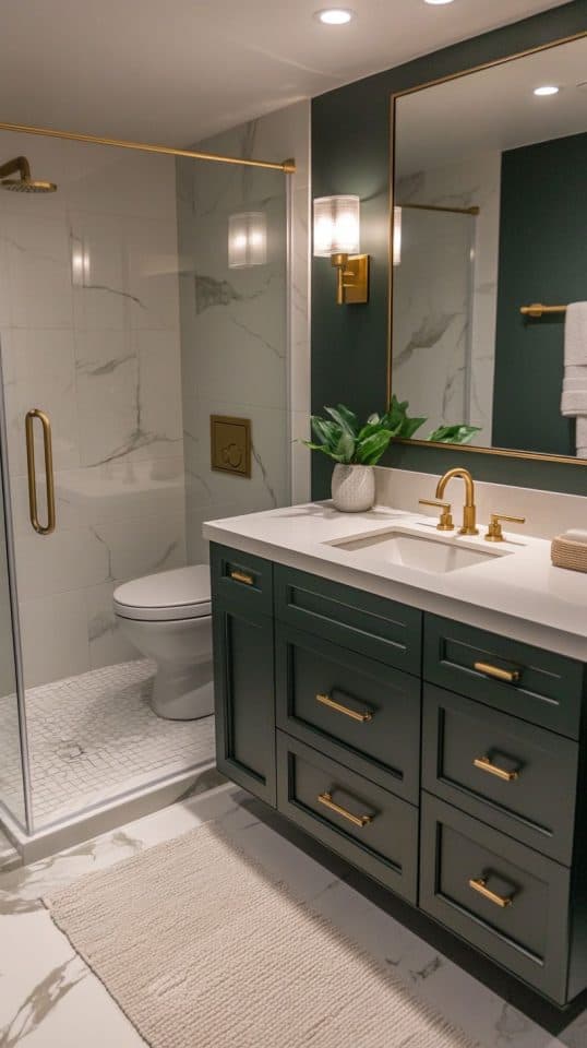 35 Dark Green Bathroom Ideas: Elegant, Bold, and Timeless Designs ...