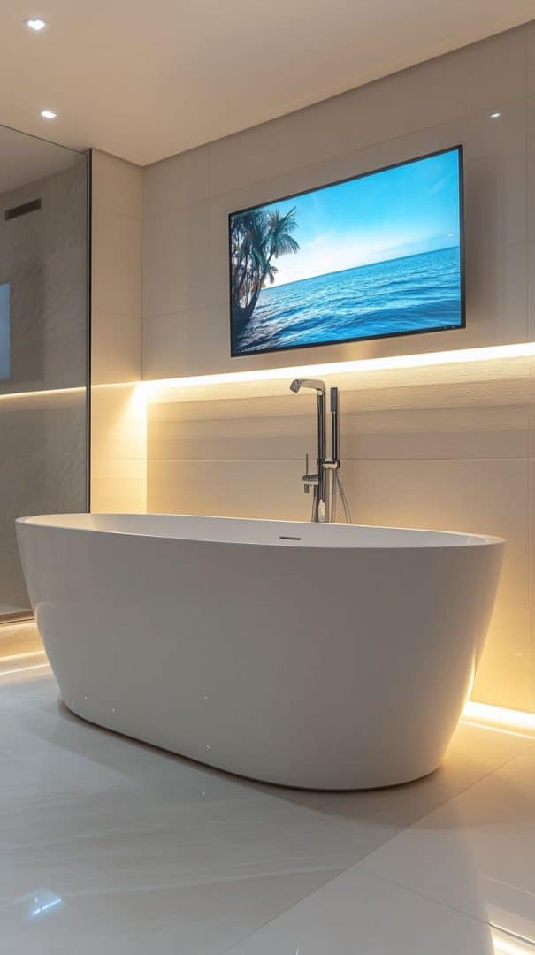 10 Luxury Bathroom with TV: Elevate Your Space with Modern Features ...