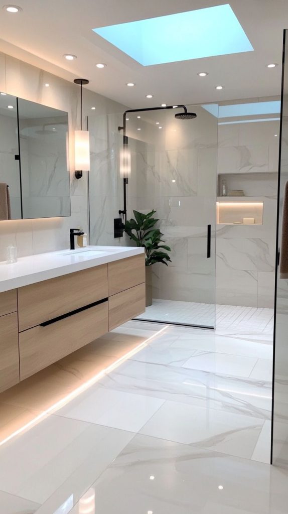 15 Long Narrow Bathroom Inspiration: Tiling, Windows, and Where to Put ...