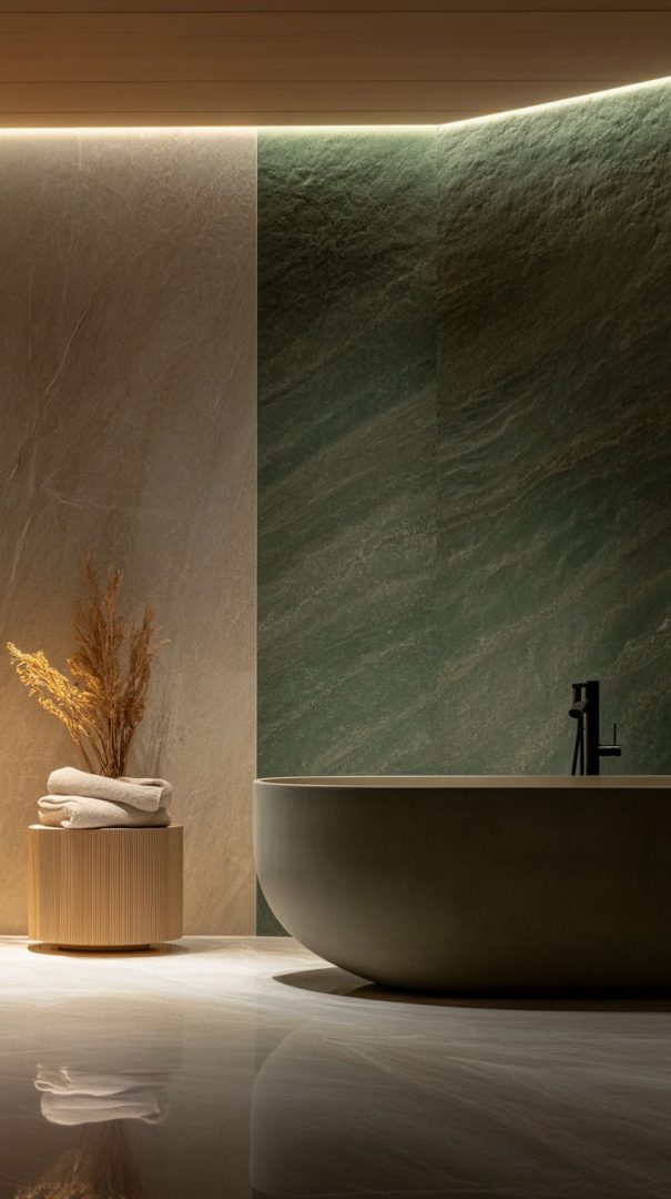 13 Stone Bathroom Goals: Create a Spa Vibe with Basins, Floors & Walls ...