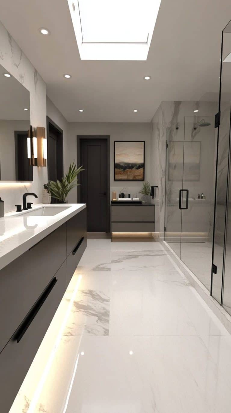 15 Long Narrow Bathroom Inspiration: Tiling, Windows, and Where to Put ...