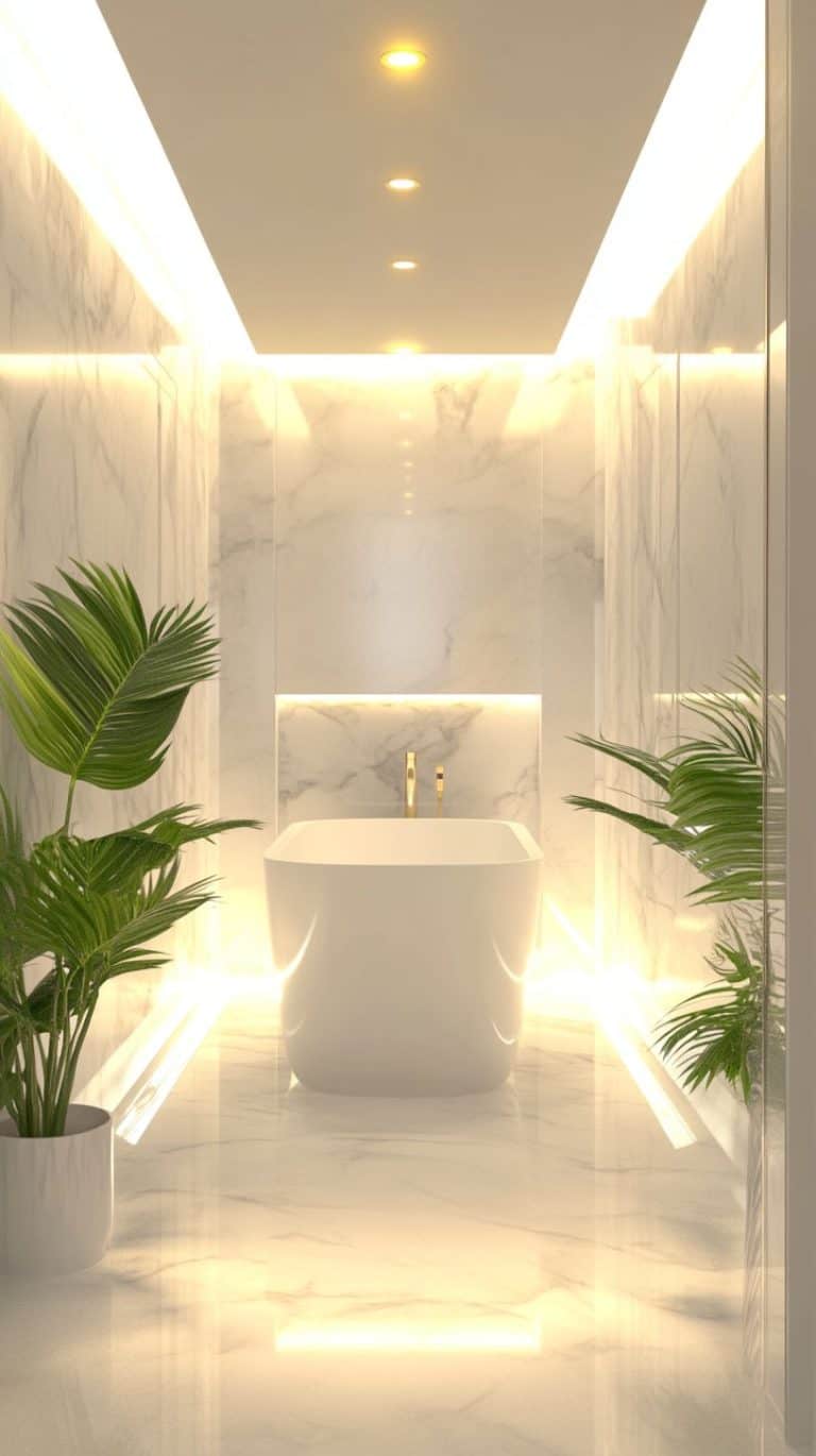 15 Long Narrow Bathroom Inspiration: Tiling, Windows, and Where to Put ...