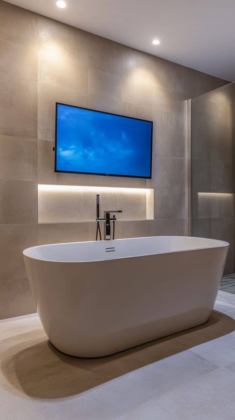 10 Luxury Bathroom with TV: Elevate Your Space with Modern Features ...