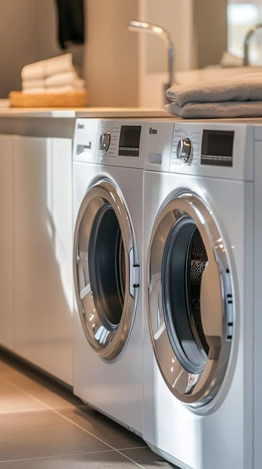 13 Modern Bathroom with Washing Machine: Smart Layouts and Cabinet ...