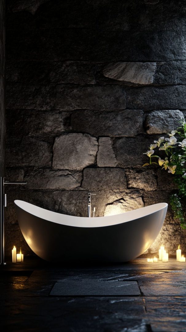 13 Stone Bathroom Goals: Create a Spa Vibe with Basins, Floors & Walls ...