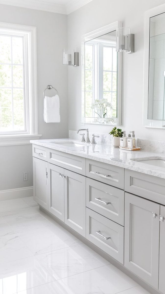 35 Elegant Gray and White Bathroom Ideas for a Timeless Look ...