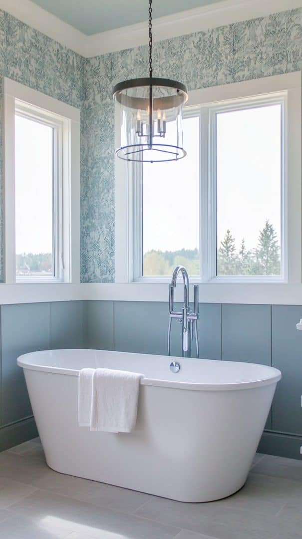 10 Half Tiled Bathroom Tiles for a Fresh, Neutral Vibe - Glamorous Place