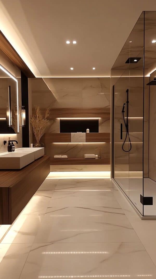 15 Long Narrow Bathroom Inspiration: Tiling, Windows, and Where to Put ...