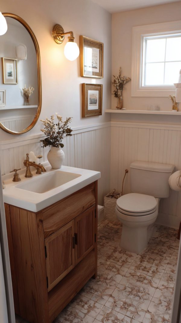 13 Inspiring Half Bathroom Looks - Glamorous Place