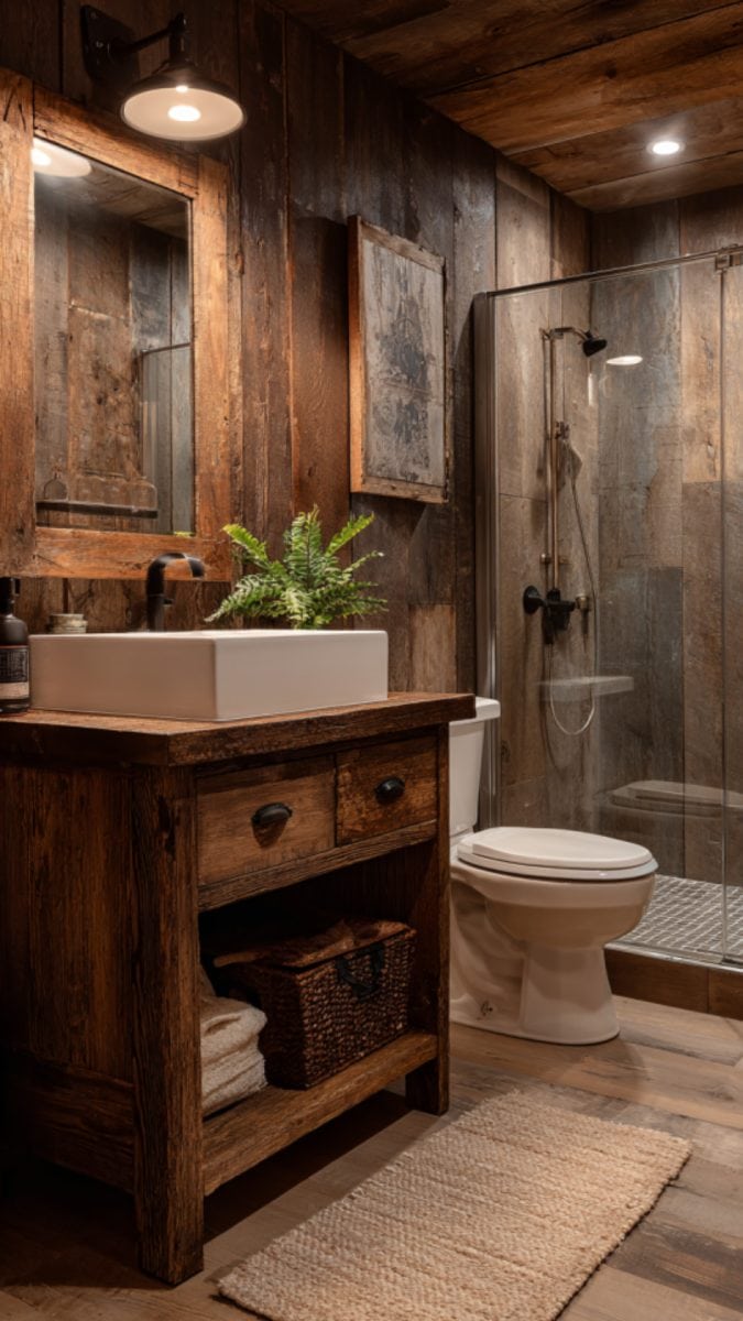 Warm & Earthy: 12 Rustic Bathroom Concepts - Glamorous Place