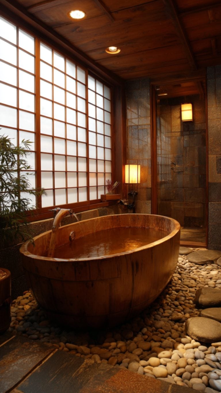 11 Tranquil Japanese Bathroom Designs - Glamorous Place