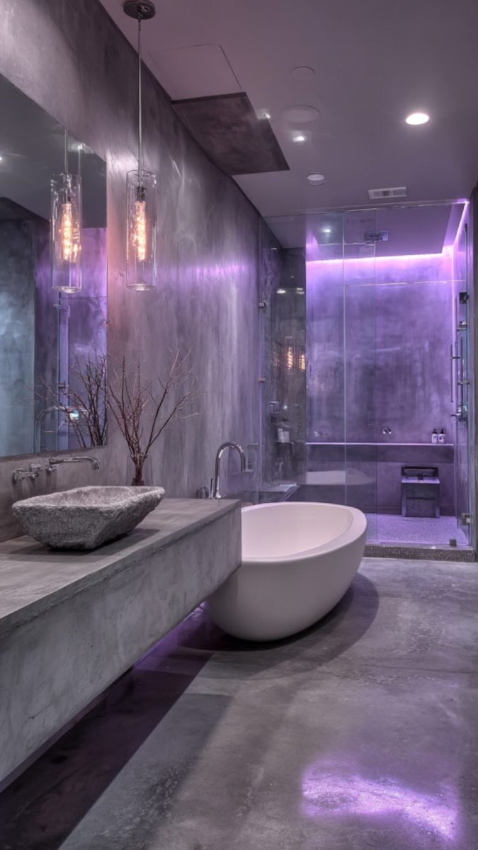 15 Unique Purple Bathroom Ideas That Impress - Glamorous Place