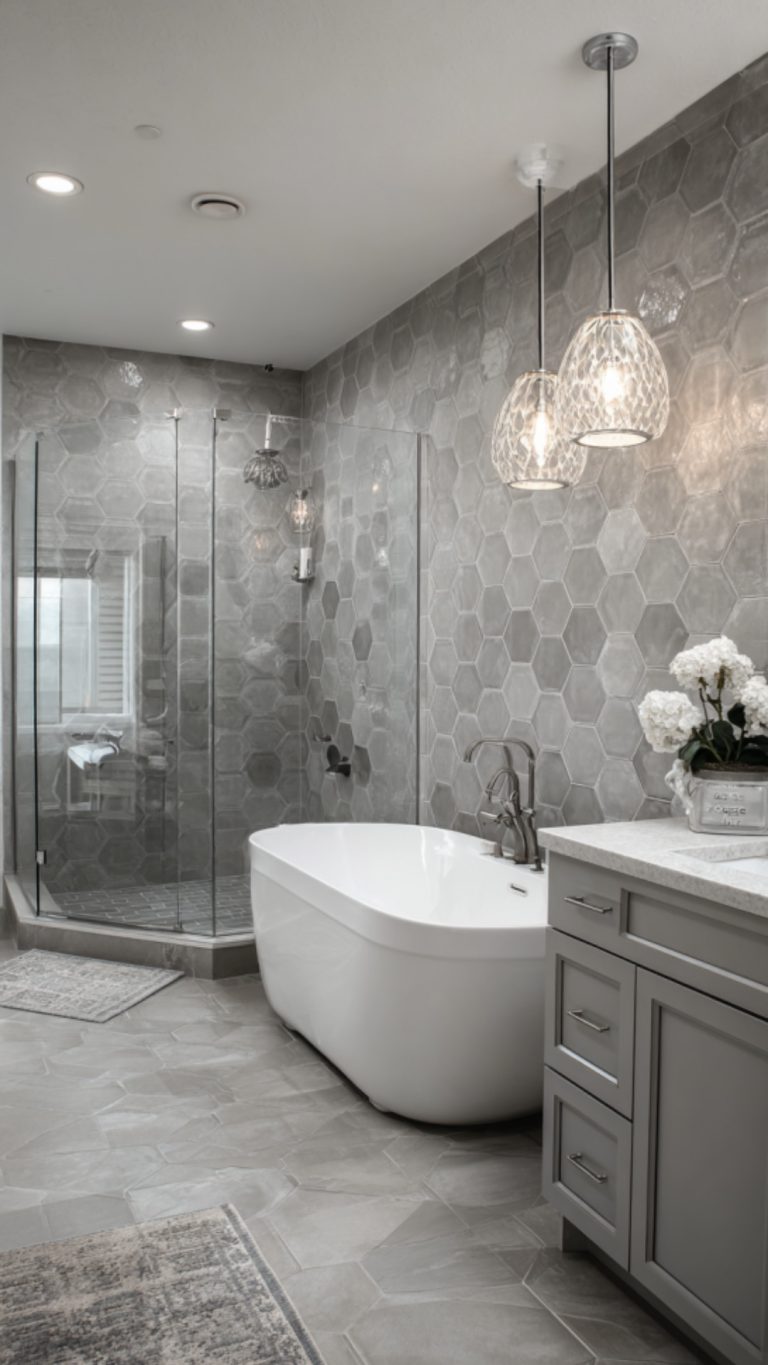 14 Hexagon Tile Bathroom Ideas for Your Next Renovation - Glamorous Place