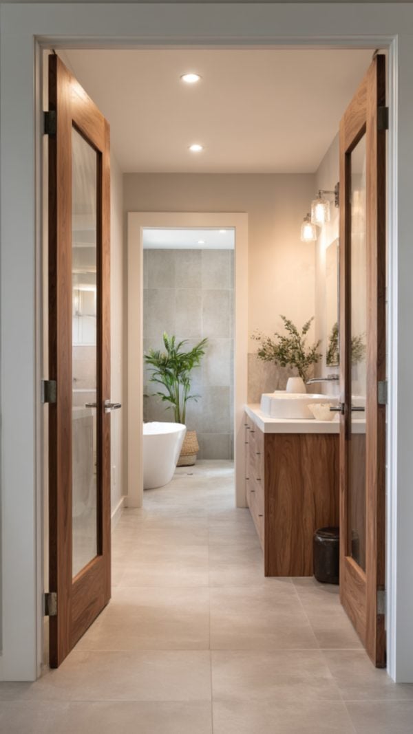 12 Stylish Bathroom Door Designs You’ll Love - Glamorous Place
